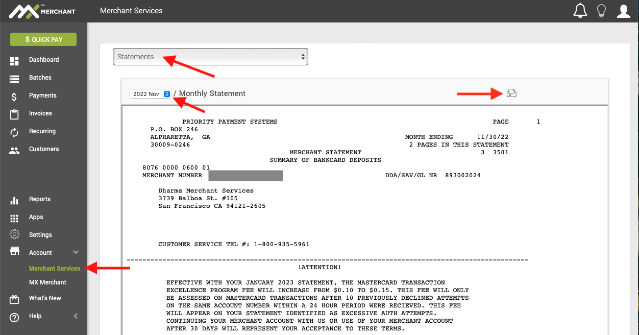 Downloading and Viewing your Statement is easy with Dharma