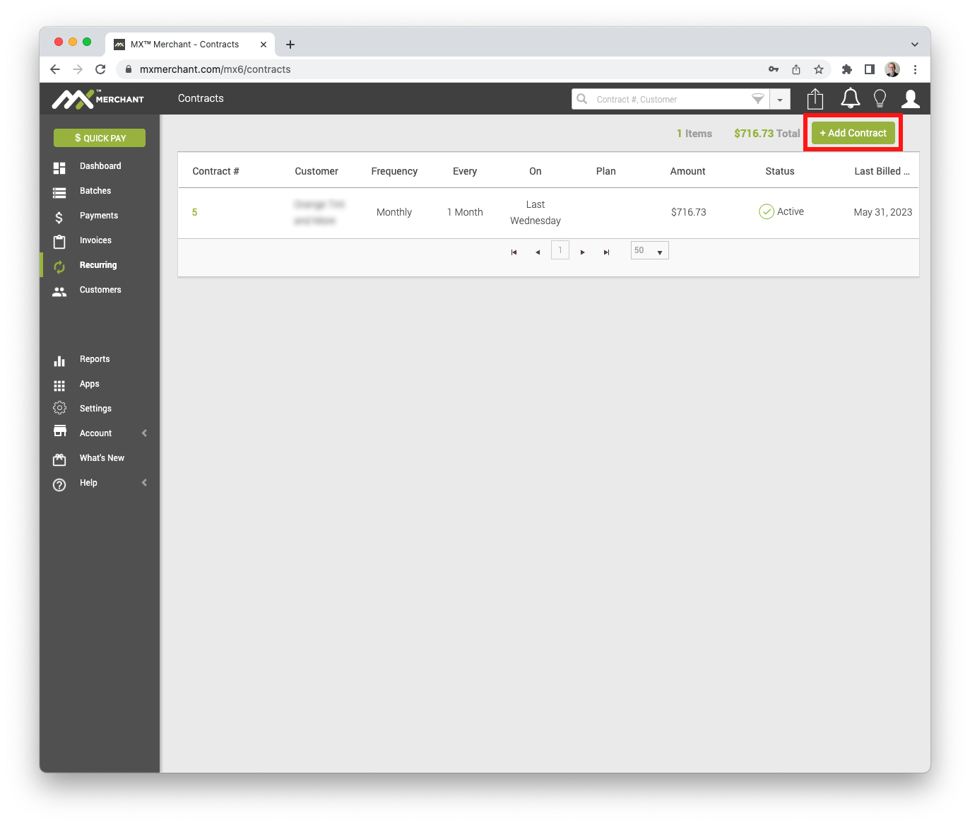 MX Merchant - Recurring Payments - Dharma Merchant Services