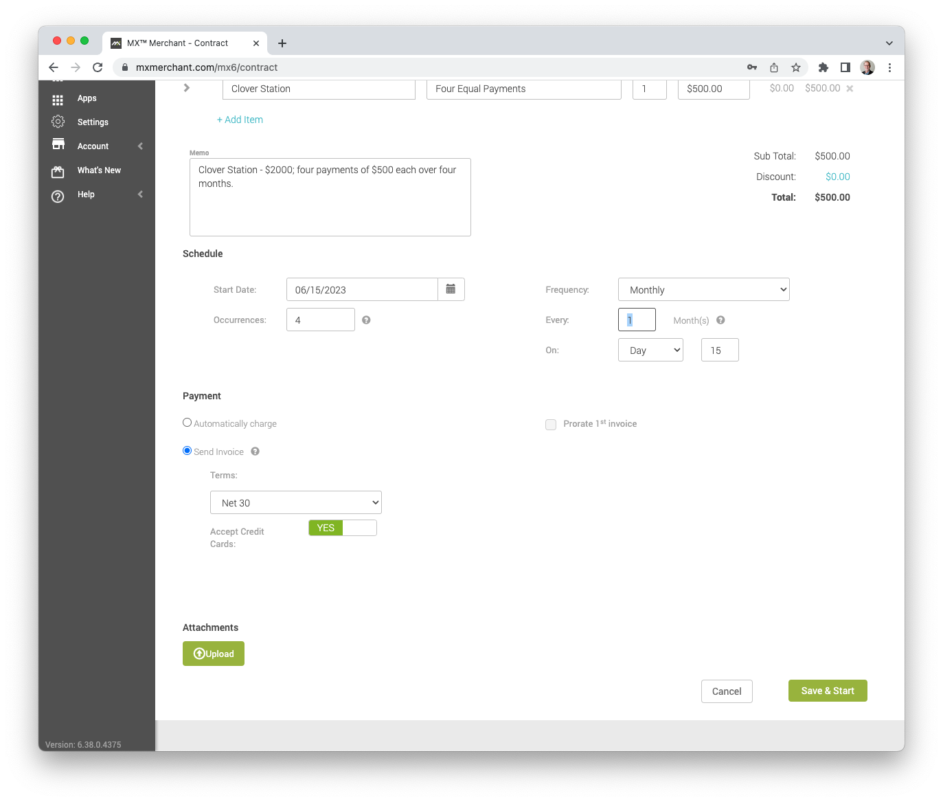 MX Merchant - Recurring Payments - Dharma Merchant Services