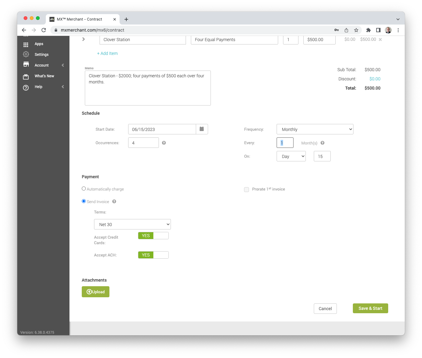 MX Merchant - Recurring Payments - Dharma Merchant Services