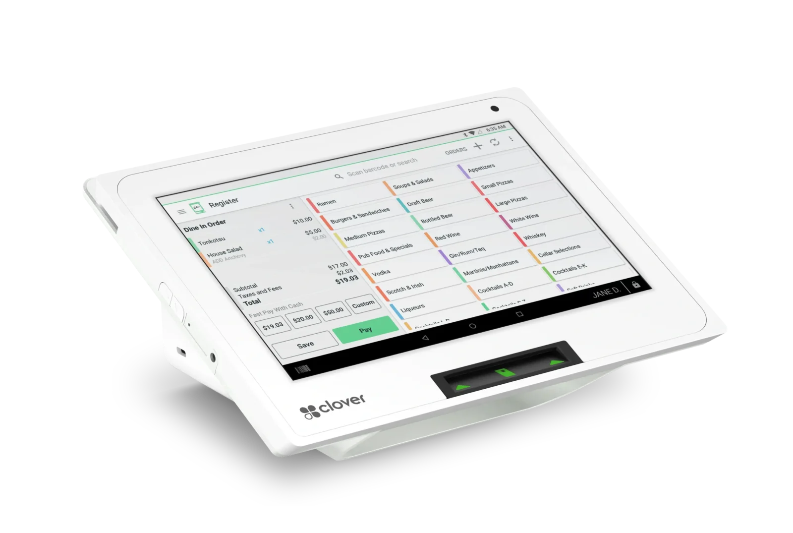 Clover Mini, part of the Clover Point of Sale system